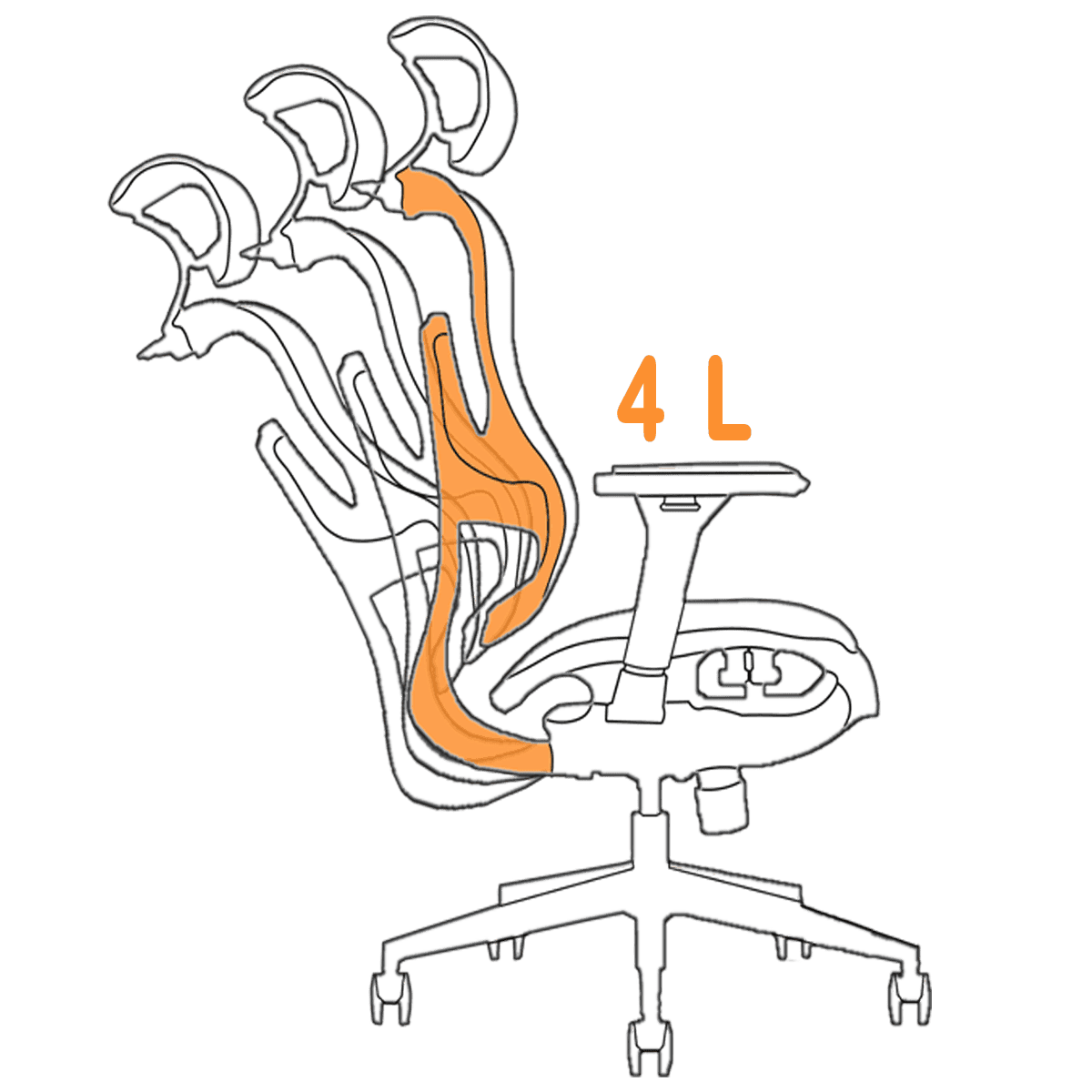 Vortex High Back Ergonomic Office Chair - BOSQ